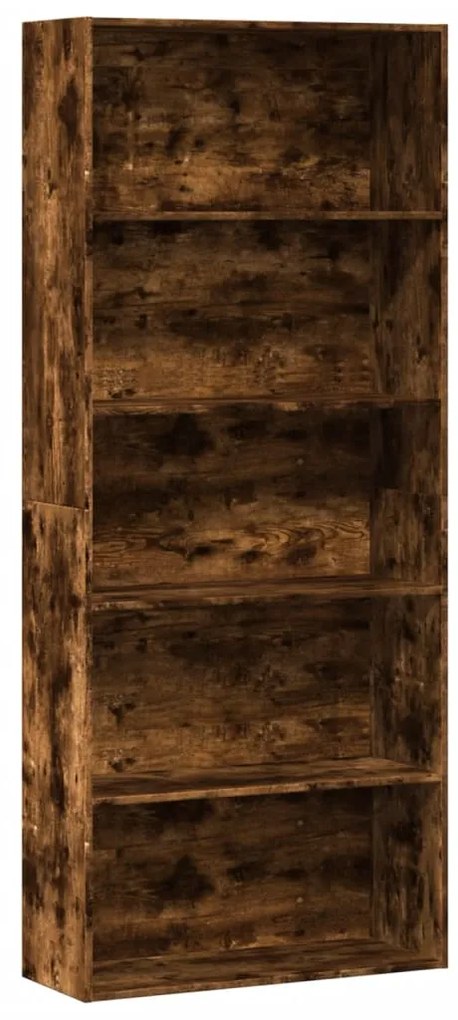 Knihovna kouřový dub 80 x 30 x 189 cm kompozitní dřevo 3314673