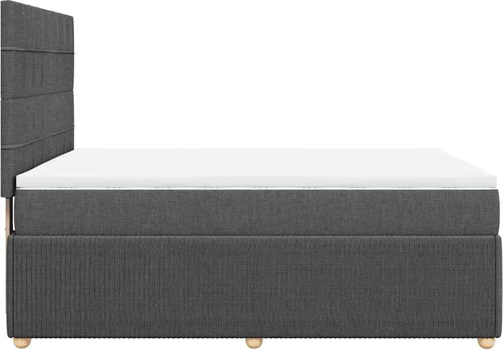 Box spring postel s matrací tmavě šedý 140 x 190 cm textil 3292052