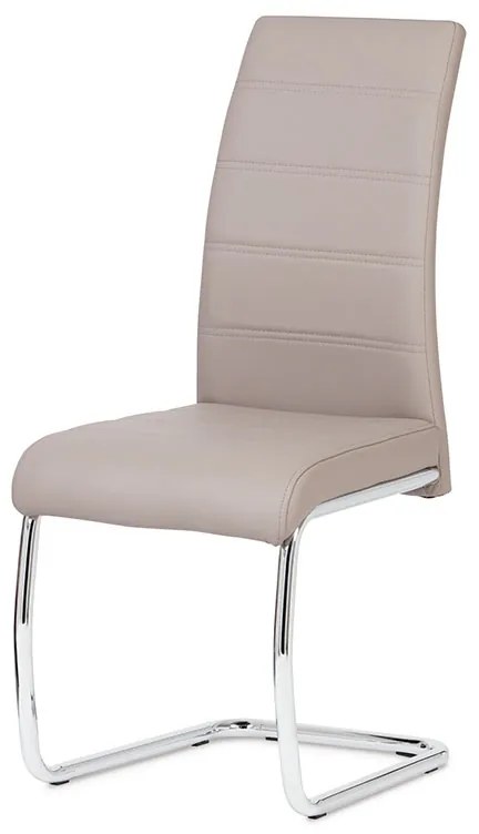 Jídelní židle DCL-407 LAN koženka lanýžová, chrom