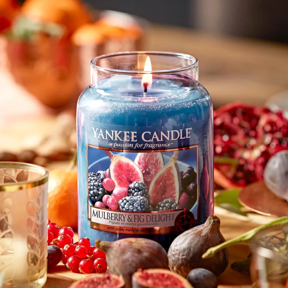 Yankee Candle - vonná svíčka Mulberry & Fig Delight (Lahodné moruše a fíky) 623g