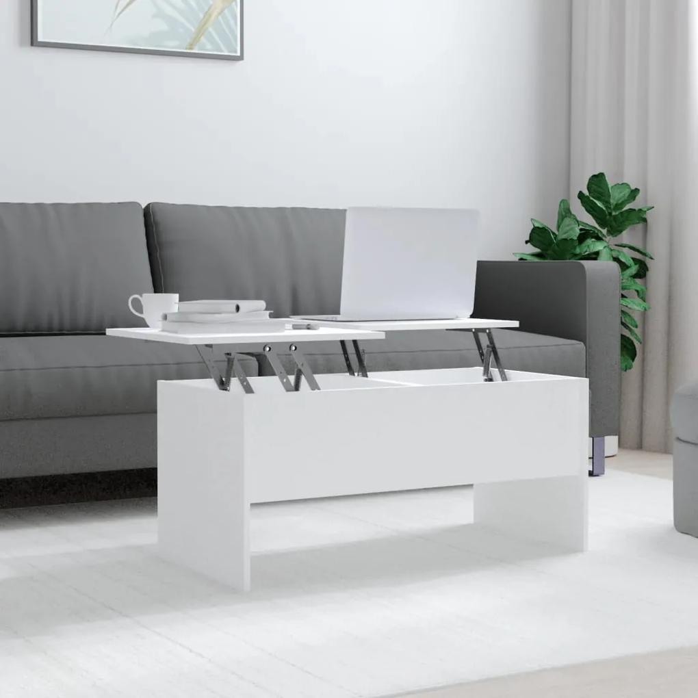 vidaXL Konferenční stolek bílý 102 x 50,5 x 46,5 cm kompozitní dřevo