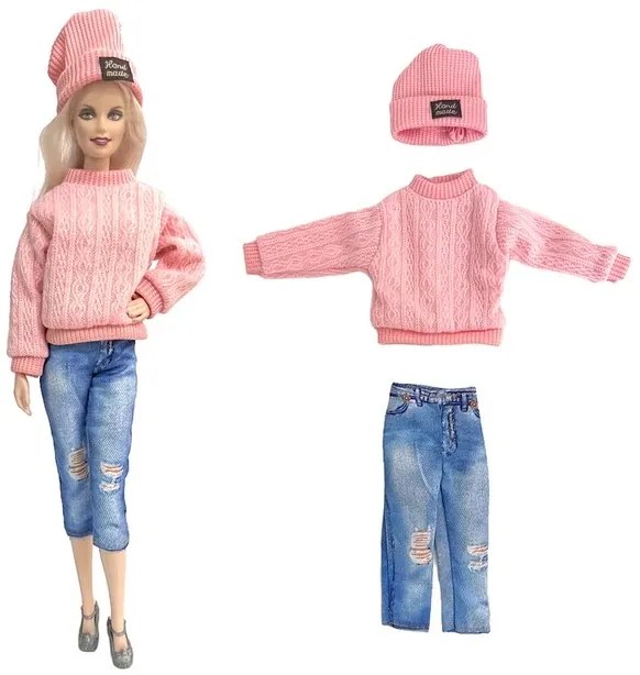 Šatičky pro panenku Barbie - zimní outfit (30 cm) Barva: S