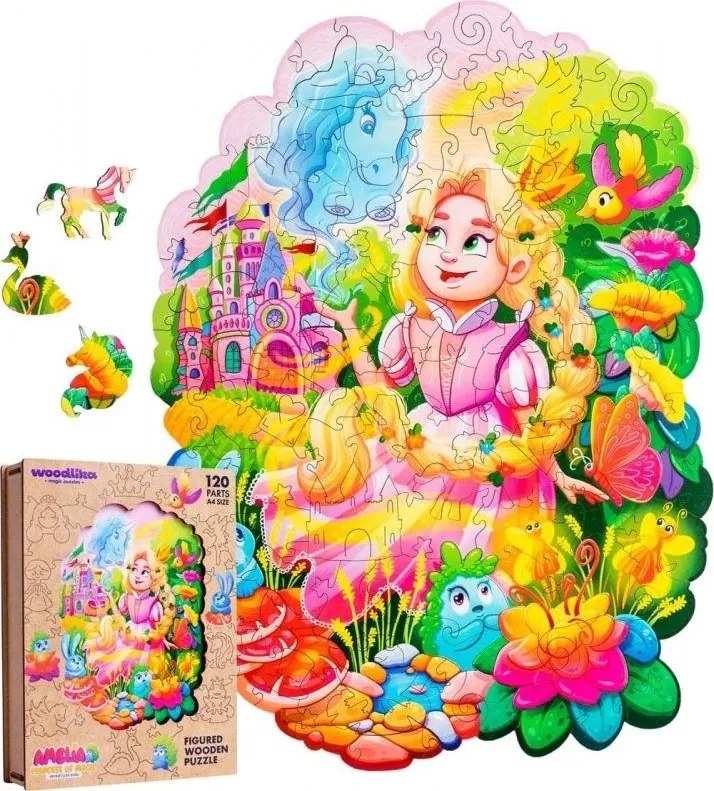 Puzzle Puzzler dřevěné, barevné - Amelia Princess of Magic [6950348]