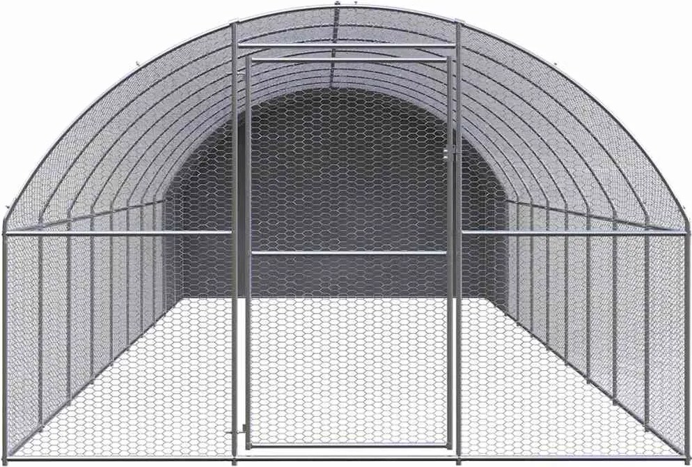 Venkovní klec pro kuřata 3 x 10 x 2 m pozinkovaná ocel 3095476