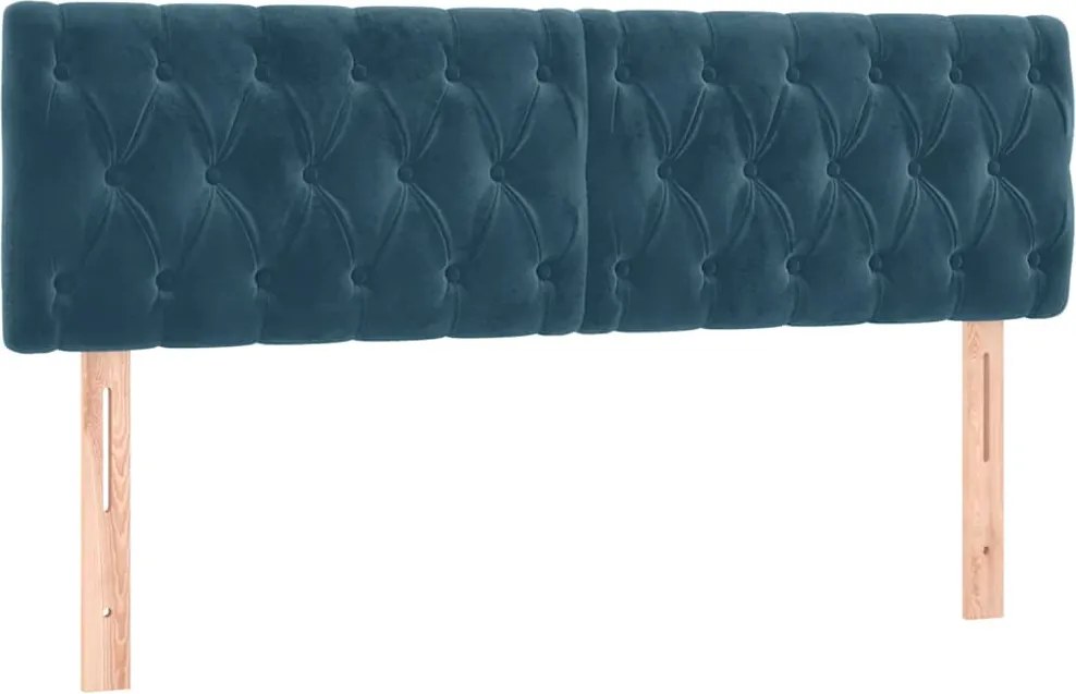 Box spring postel s matrací tmavě modrá 160x200 cm samet 3141495