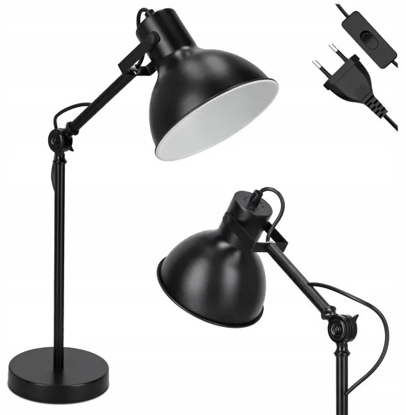Stolní lampa 1xE27/40W/230V černá