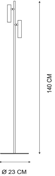 Lucide 79781/10/30 - LED Stmívatelná stojací lampa PHILON 2xLED/4,5W/230V