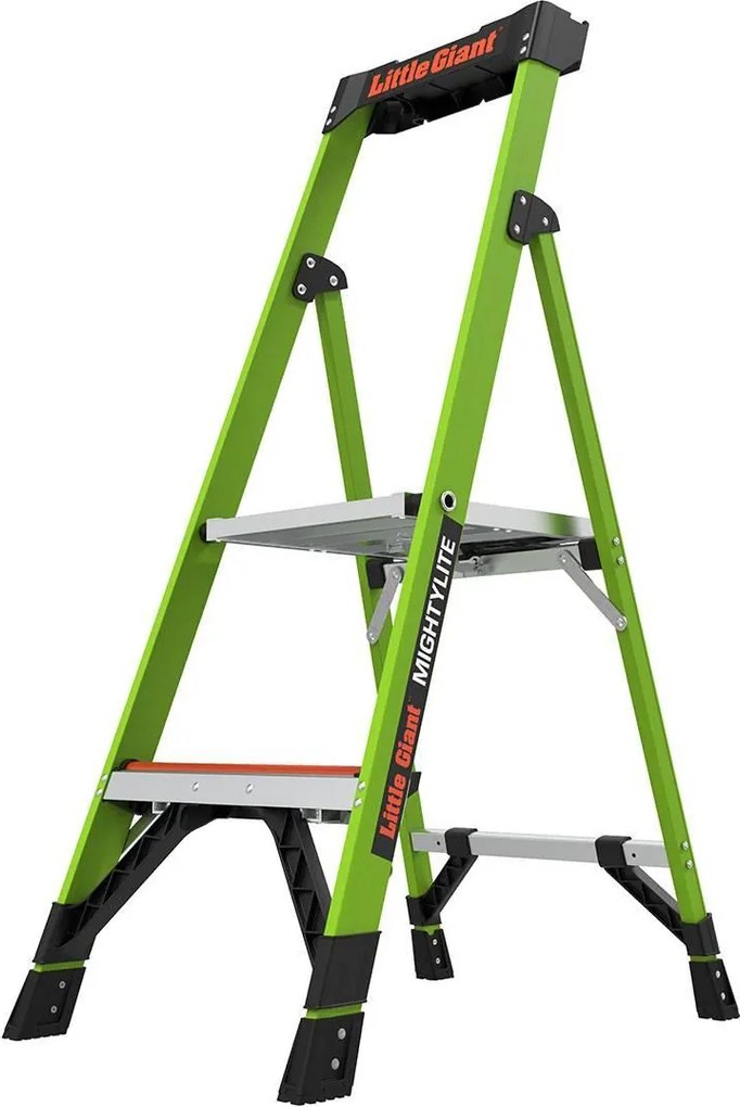 Little Giant MightyLite – lehké sklolaminátové schůdky s plošinou, M4–M8 Model: 4, počet schodů/výška plošiny: 2 / 56 cm