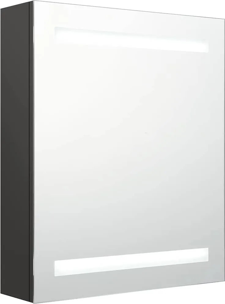 LED koupelnová skříňka se zrcadlem antracitová 50 x 14 x 60 cm 326487