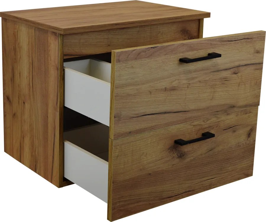 Comodo Koupelnová skříňka pod deskové umyvadlo Agria GO 60-HD- zlatý dub/zlatý dub