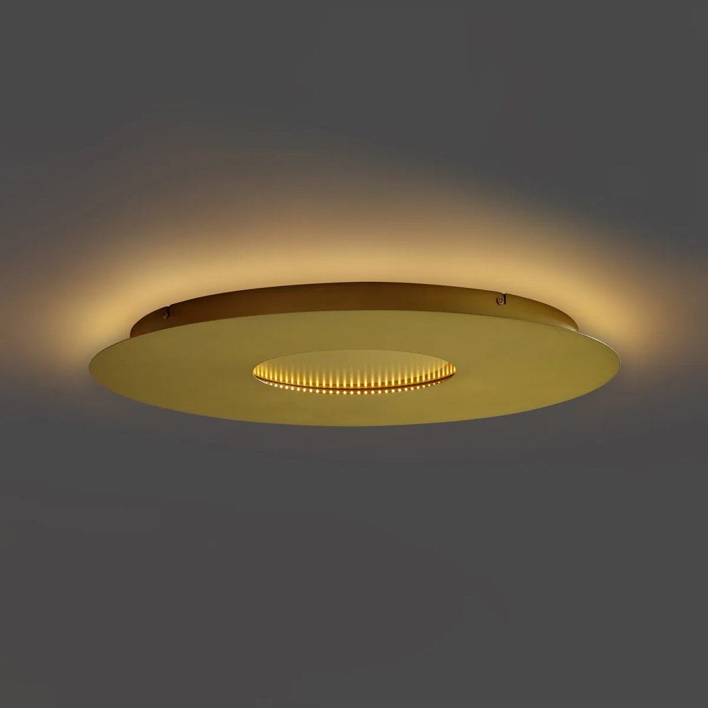 Moderní stropní svítidlo zlaté 60 cm vč. LED s 3-stupňovým stmíváním - Morning