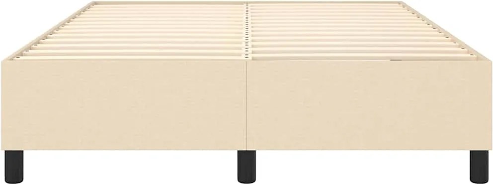 Rám postele s boxspringem krémový 140 x 190 cm textil 3120859