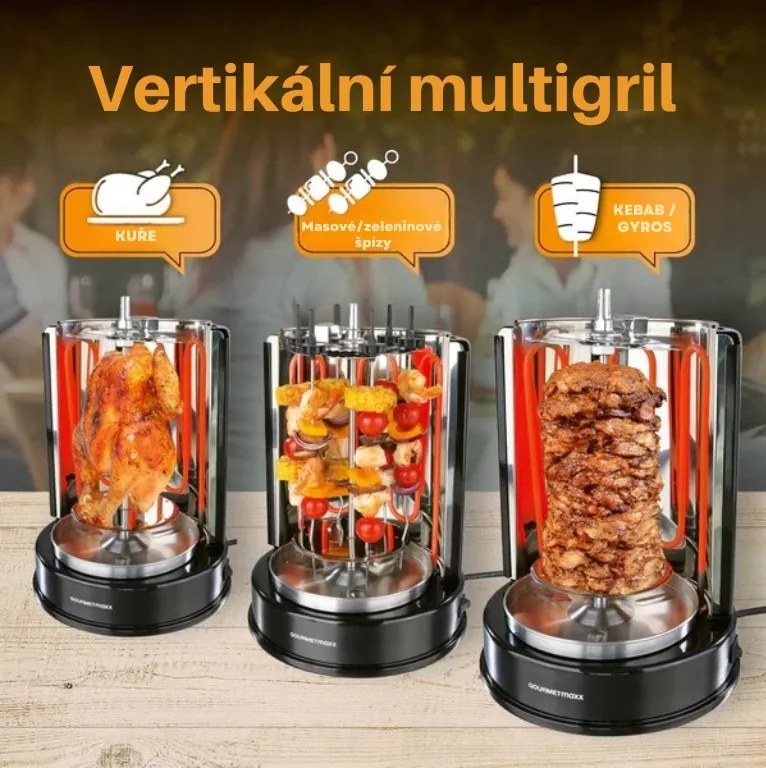 GourmetMaxx Vetikální Döner gril 05914