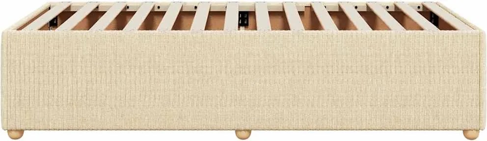 Rám postele bez matrací krémově 90x200 cm textil 3284912