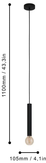 Eglo 98056 - Lustr na lanku CORTENOVA 1xE27/60W/230V