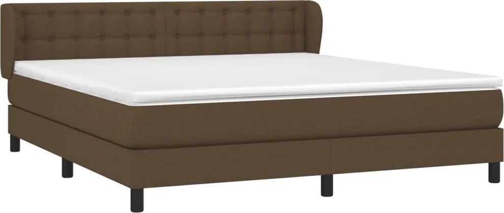 Box spring postel s matrací tmavě hnědá 160x200 cm textil 3126576