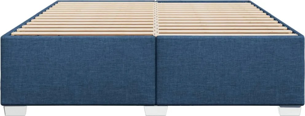 Rám postele bez matrace modrý 200 x 200 cm textil 3284505