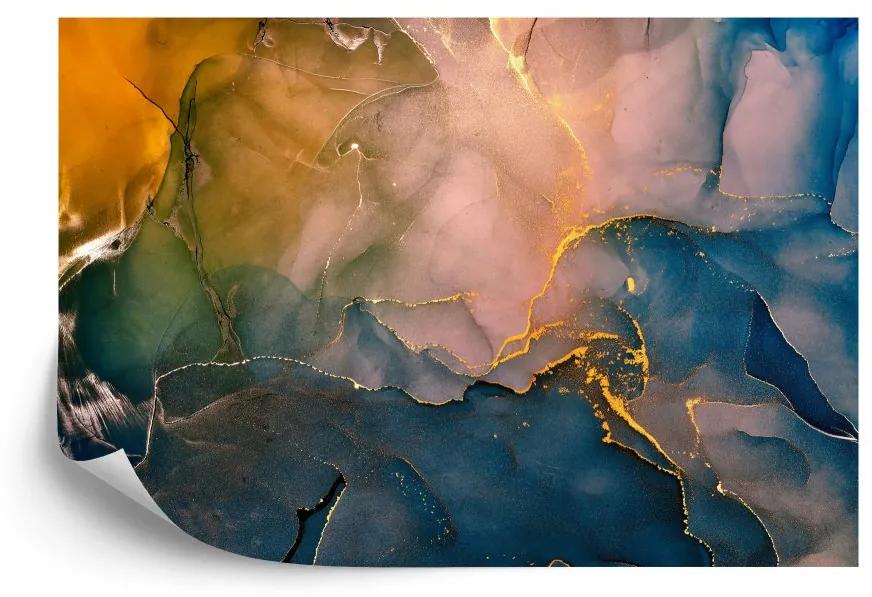 Fototapeta Alcohol Ink Colors Translucent. Abstract Multicolored Marble Texture Background. Design Wrapping Paper, Wallpaper. Mixing Acrylic Paints. Modern Fluid Art. Alcohol Ink Pattern Hladký vinyl 315x210
