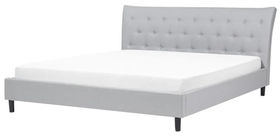 Světle šedá čalouněná postel Chesterfield 180x200 cm - SAVERNE