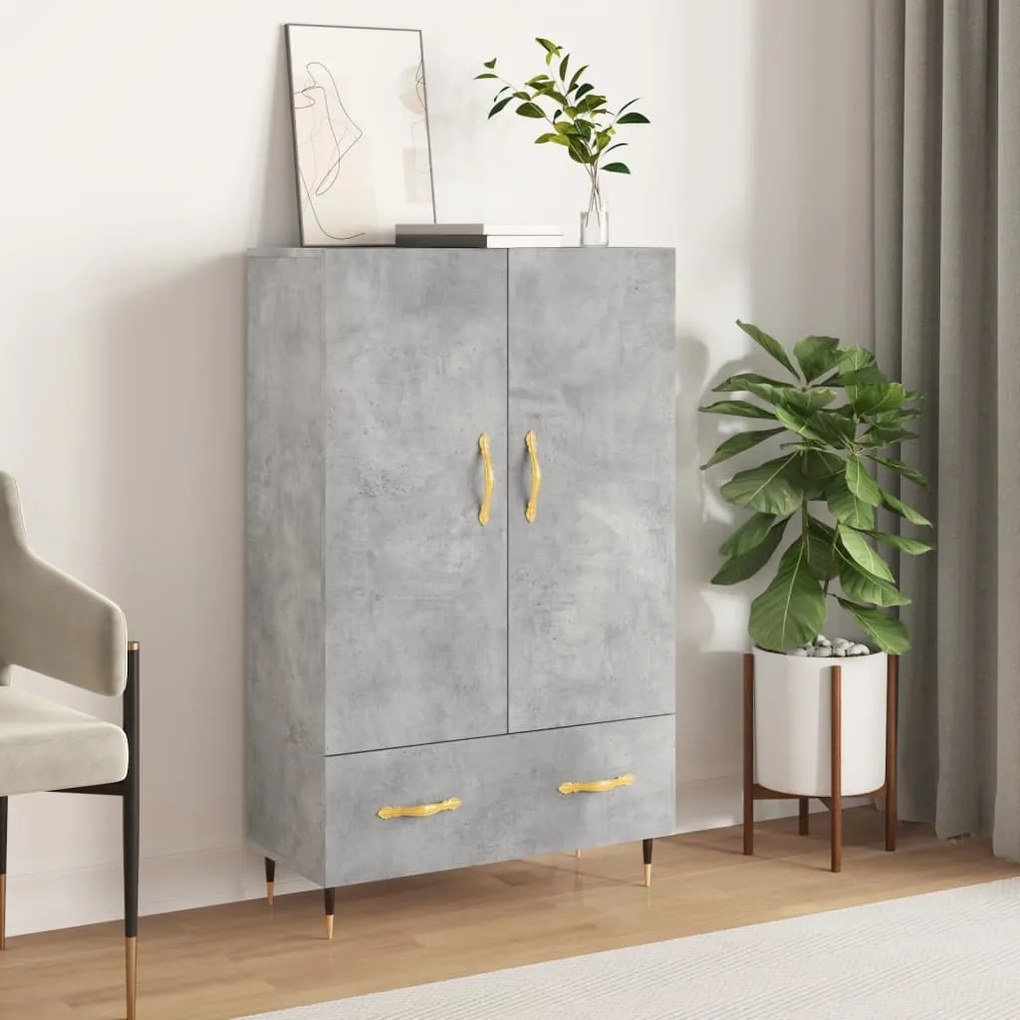 vidaXL Skříň highboard 69,5 x 31 x 115 cm kompozitní dřevo [828212] Barva: bílá s vysokým leskem