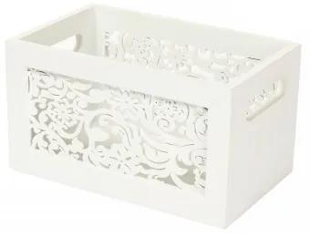 Dřevěná krabice 22x13x12 Cm bílá | BIANO