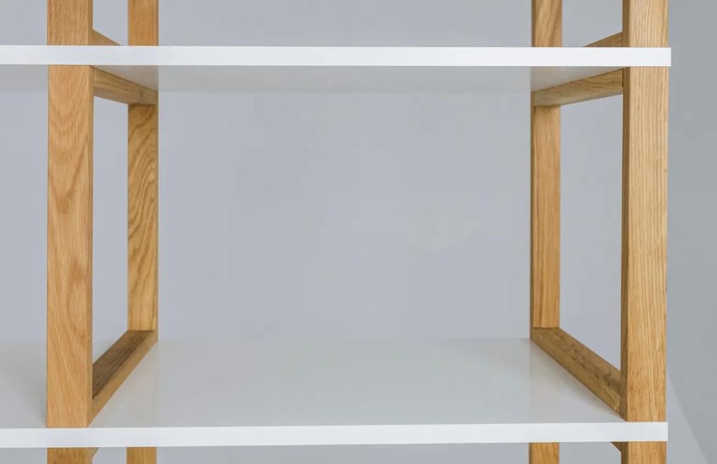 Bílý lakovaný dřevěný regál Tenzo Art II. 120 x 36 cm