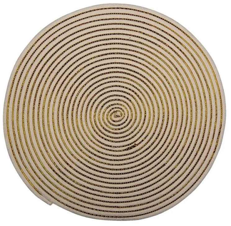 Kulaté pruhované prostírání z juty – 51x1 cm