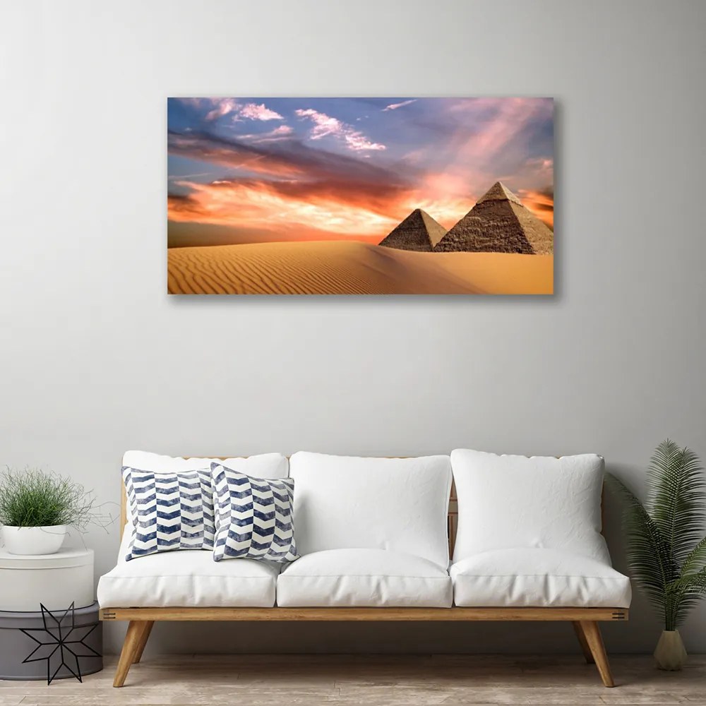 Obraz na plátně Poušť Pyramidy 100x50 cm