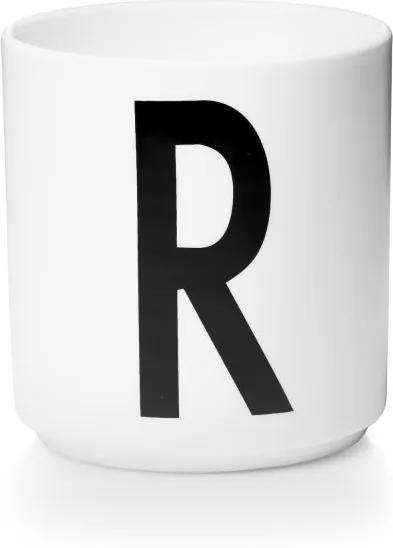 Porcelánový hrnek R DESIGN LETTERS - bílý