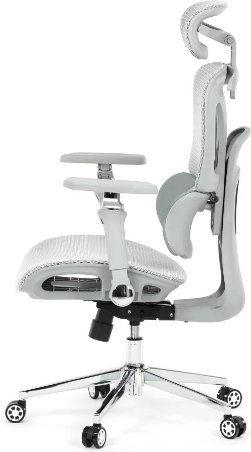 Kancelářská ergonomická židle PORTE II — síťovina, šedá