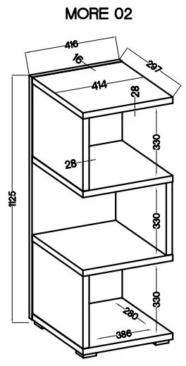 FALCO Knihovna Marek 02 Odstín: Artisan