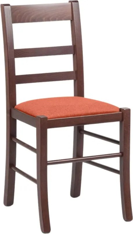 Jídelní čalouněná židle FURLA — masiv, látka, více barev, nosnost 155 kg Tmavě hnědá Lux 10 Terracotta