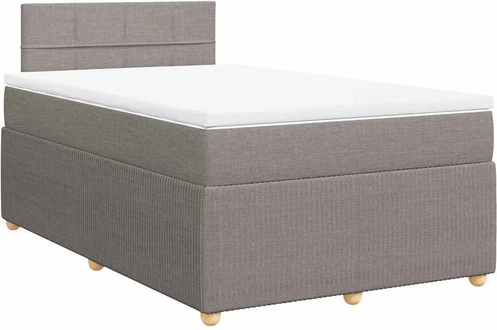 Box spring postel s matrací taupe 120x190 cm textil 3287399