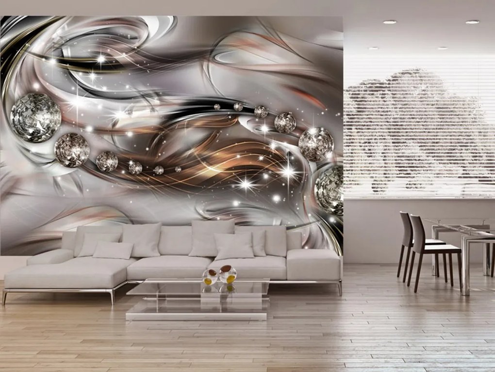 Tapeta bronzová elegance + lepidlo ZDARMA Velikost (šířka x výška): 150x105 cm