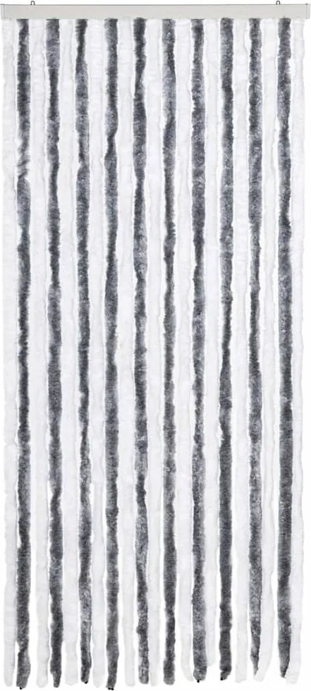 Závěs proti hmyzu šedobílý 90 x 200 cm Chenille 315124