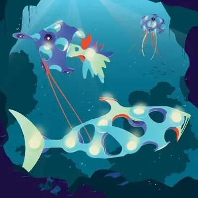 Clixo Ocean Creatures Magnetická stavebnice / 24ks / od 6 let