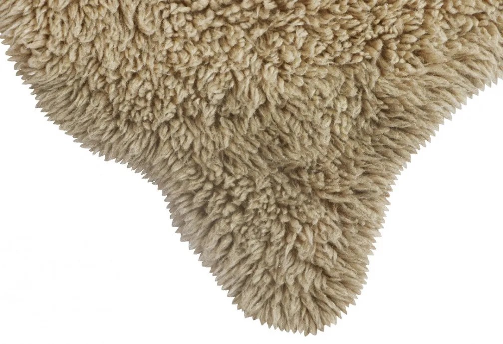 Lorena Canals, Vlněný koberec Woolly - Sheep Beige, 75x110 tvar kožešiny, béžová, ložnice