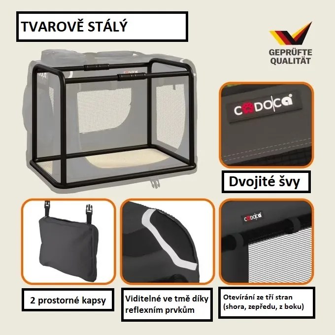 Skládací cestovní box pro psy M, antracitový 109435