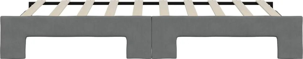 Válenda s přistýlkou tmavě šedá 90 x 190 cm textil 3197437