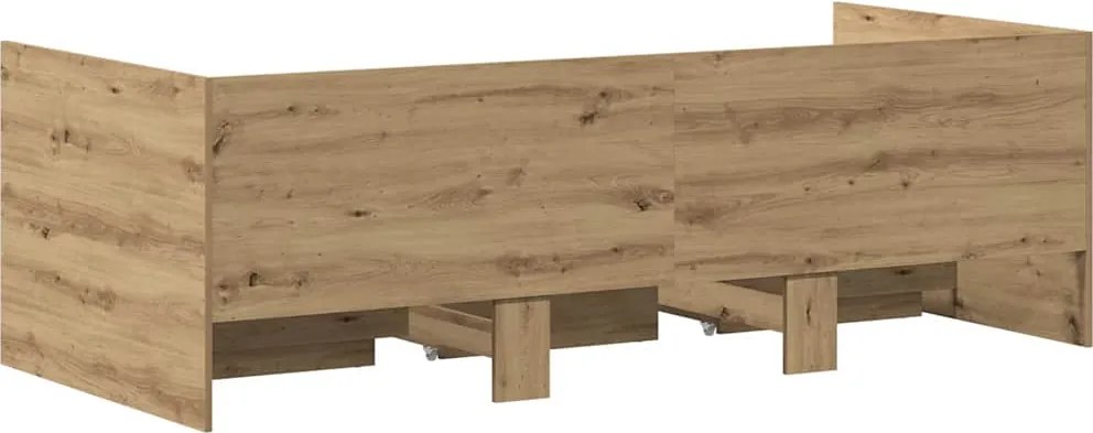 Daybed se zásuvkou Artisanový dub 90 x 200 cm Kompozitní dřevo 3333994