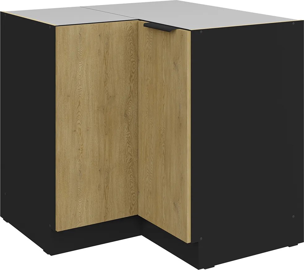 CREMONA cc | dolní skříňka 90x90 DN 2F rohová s policí | 90x90 cm | černá/cremona