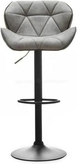 design4life Designová barová židle PIKO šedá-černá