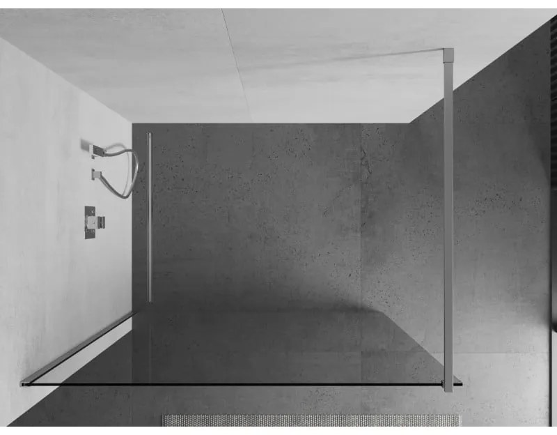 Mexen Kioto, sprchová zástěny typ Walk-In 115 x 200 cm, 8mm čiré sklo, chromový profil, 800-115-101-01-00