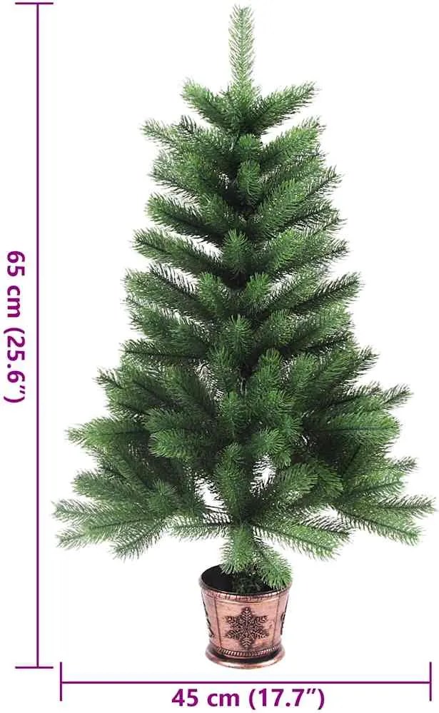 Umělý vánoční stromek s realistickým jehličím 65 cm zelený 284326
