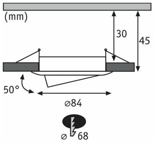 Paulmann 94471 - SADA 3xLED/6W IP23 Koupelnové podhledové svítidlo NOVA 230V