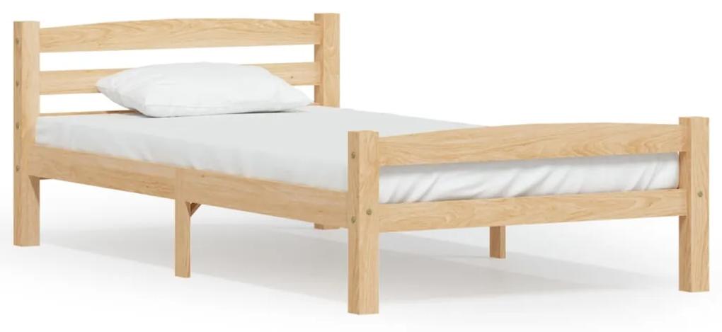 Rám postele masivní borové dřevo 90 x 200 cm - Default Title