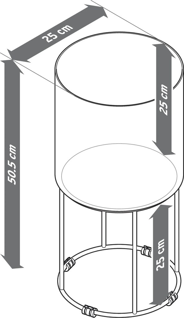 Tchibo - Kulatý květináč - barva: béžová