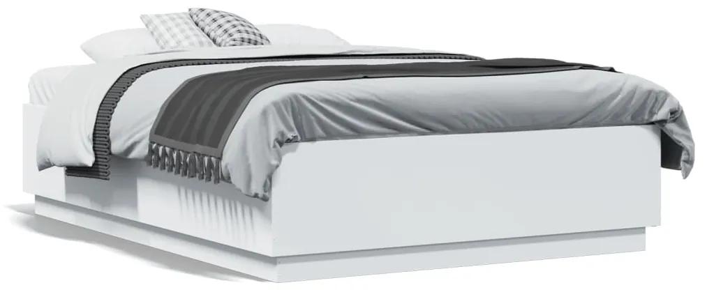 Rám postele s LED osvětlením bílý 120 x 190 cm kompozitní dřevo,  3209653