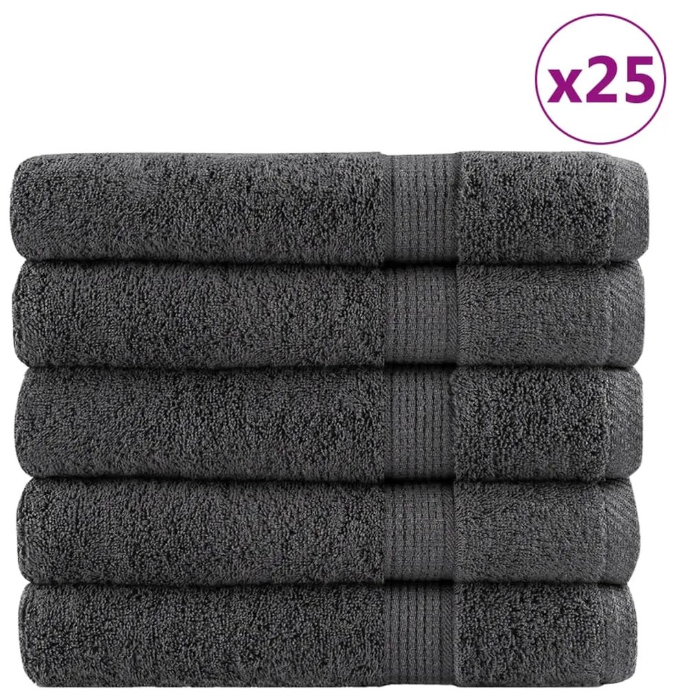 Prémiové saunové osušky SOLUND 50 ks antracitové 80x200 cm 600 g/m² 137171