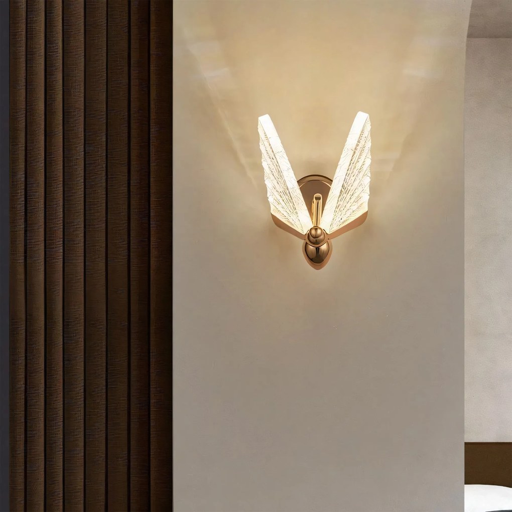 Toolight Toolight, LED nástěnné svítidlo, 5W, 3000K, LHJ104-1W, světlé růžové zlato, OSW-50042